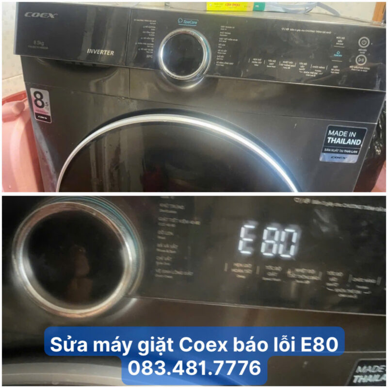 Máy giặt Coex báo lỗi E80 - Nguyên nhân và Cách khắc phục hiệu quả